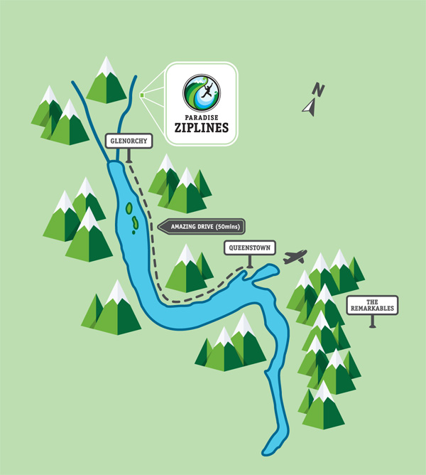 Paradise Ziplines - Our Tour - Beautiful Scenic Drive to Glenorchy ...